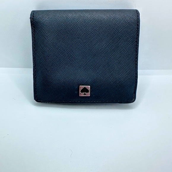 kate spade | Bags | Kate Spade Black Wallet With Spade Emblem | Poshmark